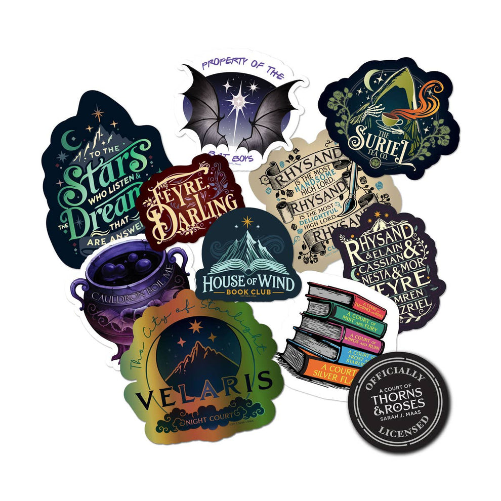 (10-Pack) A Court of Thorns and Roses Decals – ERRA BOOKS